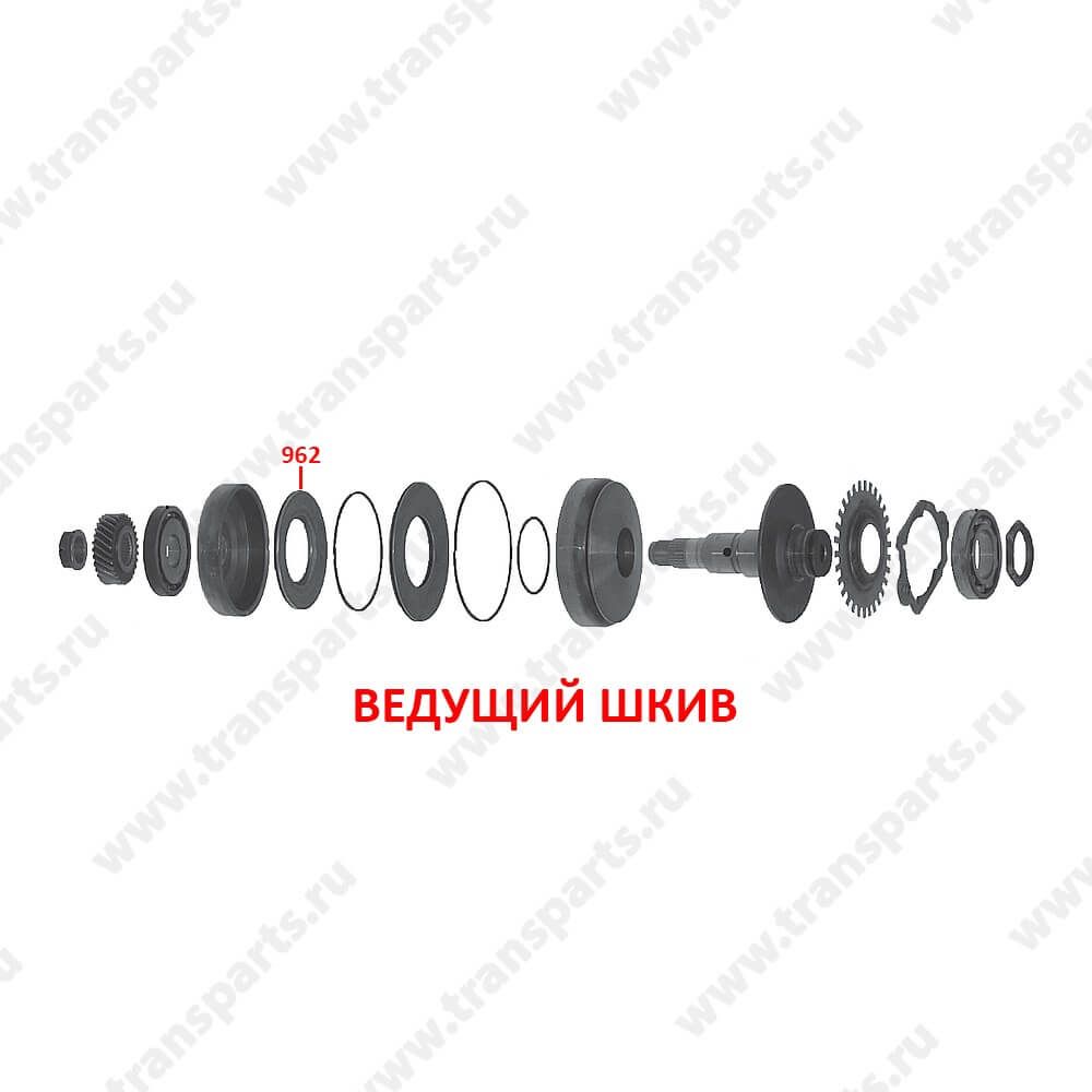 Поршень ведущего шкива малый (без уплотнительных колец)* - Артикул ...